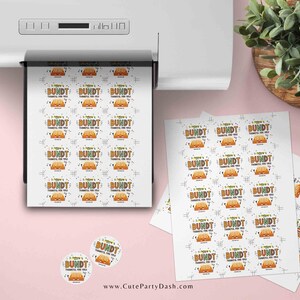 Thanksgiving Bundt Cake Tag INSTANT DOWNLOAD Fall Appreciation EDITABLE ...