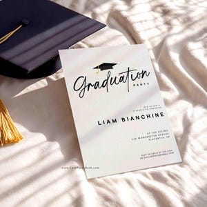 Graduation Party Invitation Printable EDITABLE Printable Minimalist ...