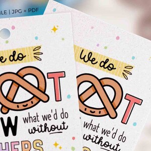Pretzel Teacher Appreciation Week Treat Tag Printable INSTANT DOWNLOAD ...