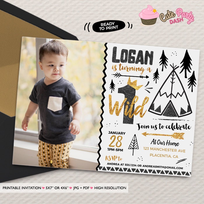 INSTANT DOWNLOAD EDITABLE Wild One Birthday Decorations Wild - Etsy ...