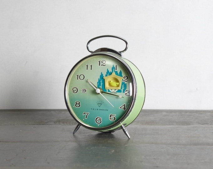 Vintage Clock, Animated Alarm Clock, Moving Bird, Ca 1960 - Etsy