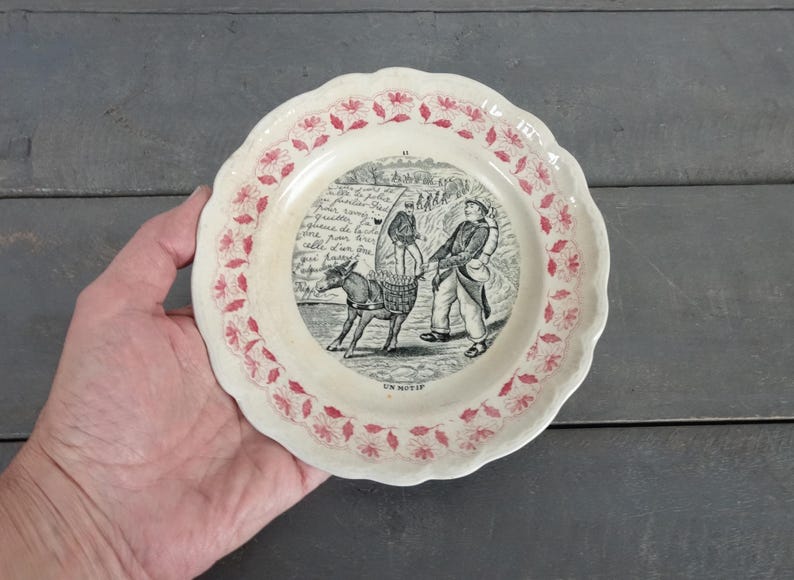 Set of 2 French Antique Butter Plates, Bread Plates, Small Size ...