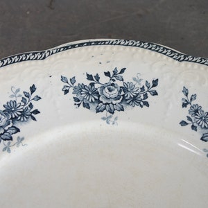 Set of 4 Antique French Plates, Blue Transferware, Richelieu Pattern ...