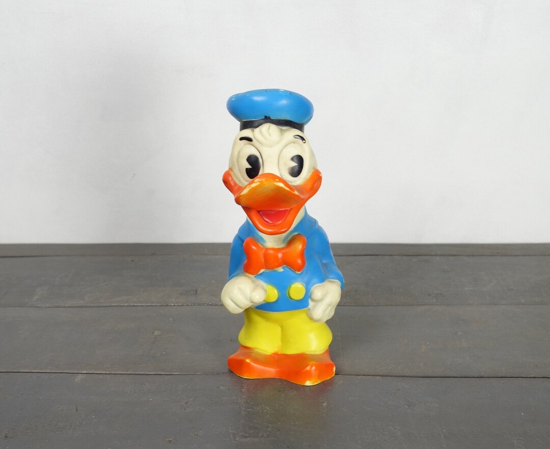 Vintage Plastic Donald Duck Toy Figure, Walt Disney Productions, Ca ...
