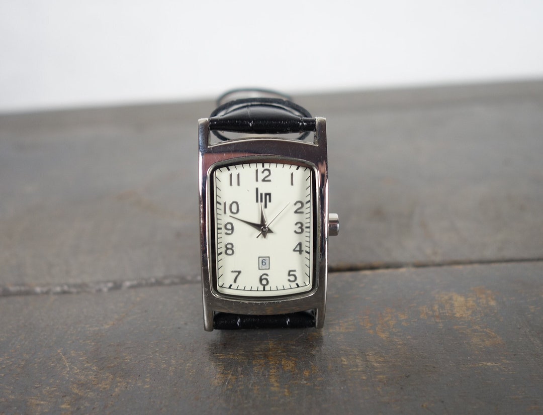 Vintage LIP Watch for Men, "tank" Style With Date Stamp, Quartz - Etsy
