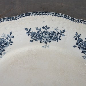 Set of 4 Antique French Plates, Blue Transferware, Richelieu Pattern ...