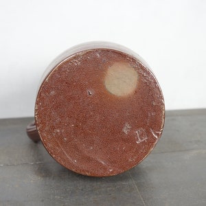 French Vintage Water Pitcher, Brown Color, Glazed Stoneware, Rustic ...