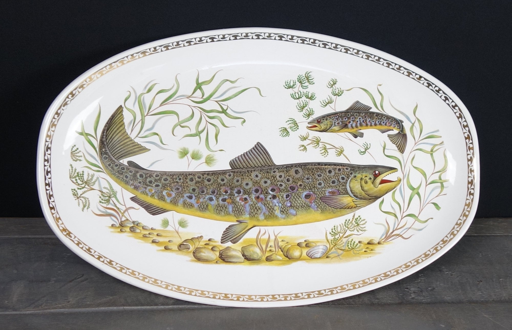 French Vintage Fish dish fish plate serving dish oval | Etsy