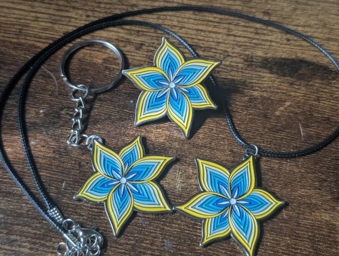 Uranic Pride Lily Soft Enamel Pin/Halskette/Schlüsselanhänger/Patch ...
