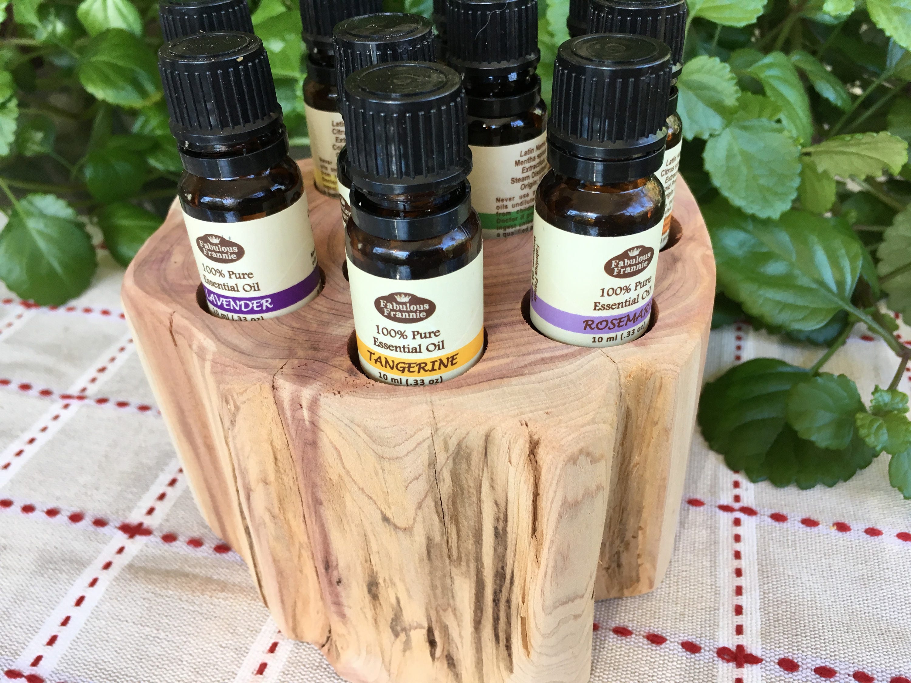 Essential Oil Holder Display Stand No Finish Applied (10 Bottles)