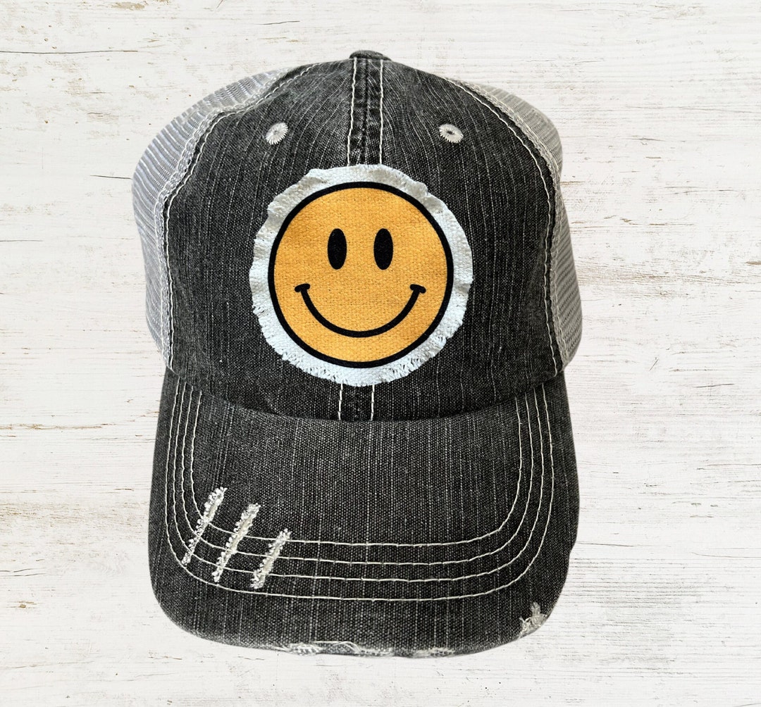 Smiley Face Women's Trucker Hat Smiley Face Hat Cute Smiley Face Hat ...