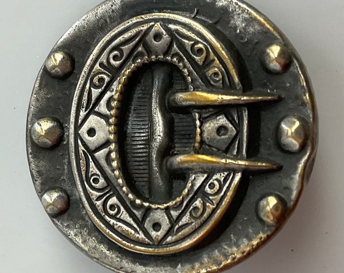 Medium Antique Buckle Button False Hole Victorian Metal Old - Etsy