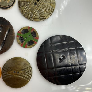 Lot 10 Old Celluloid Wafer Buttons Large XL Antique Extra Large Variety ...