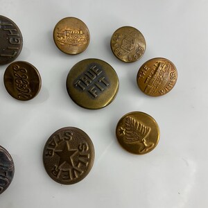 Lot 10 Old Work Clothes Overalls Antique Buttons Verbal Pictorial ...