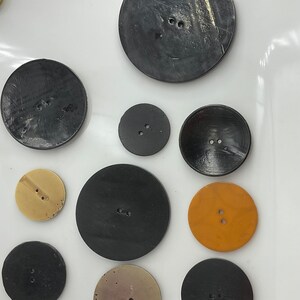 Lot 10 Old Celluloid Wafer Buttons Large XL Antique Extra Large Variety ...