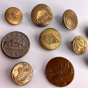Lot 10 Old Work Clothes Overalls Antique Buttons Verbal - Etsy