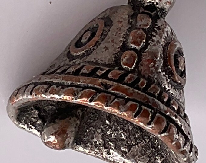Bell Clapper Vintage Medium Novelty Shape Old Button Metallic Unusual ...