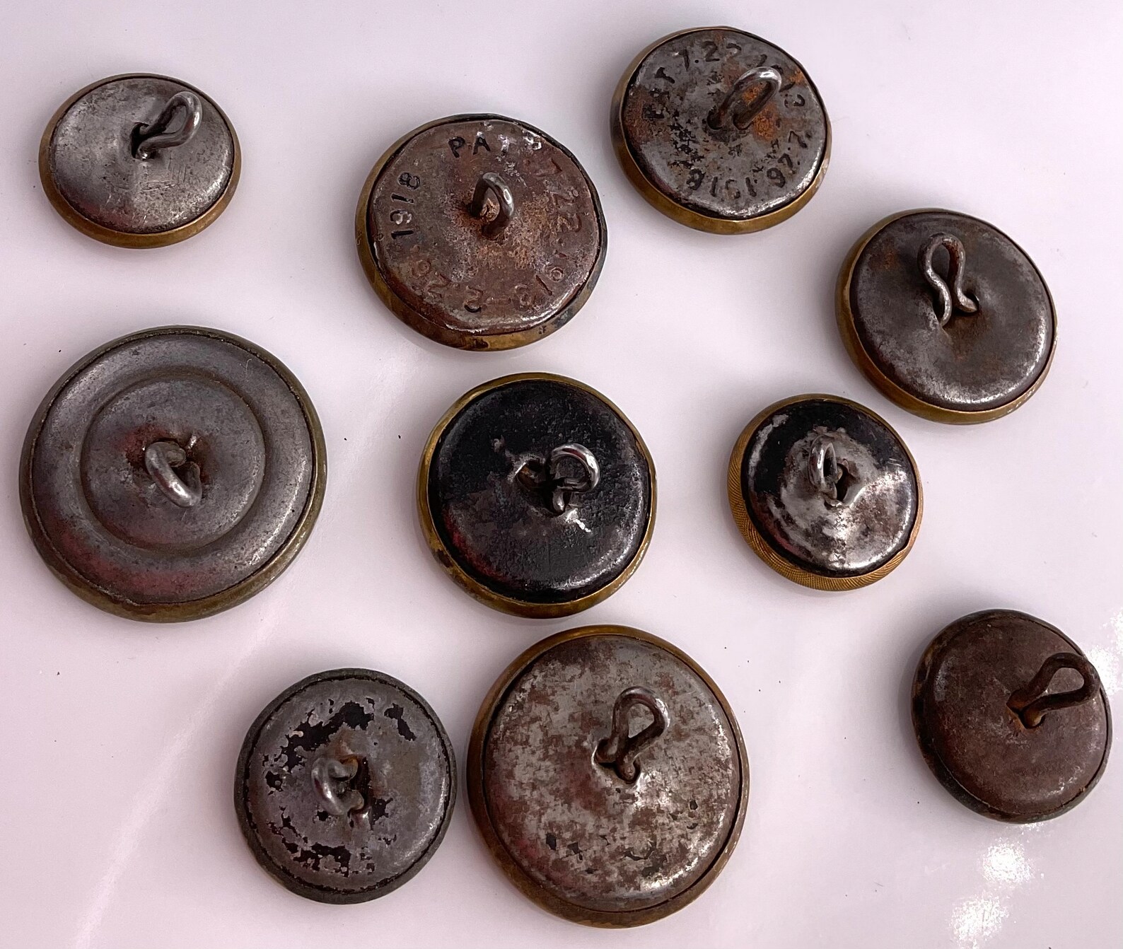 Lot 10 Old Work Clothes Overalls Antique Buttons Verbal - Etsy