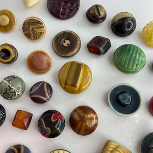 Bulk Lot 30 Old Celluloid Vintage Buttons Variety Small Medium Early ...