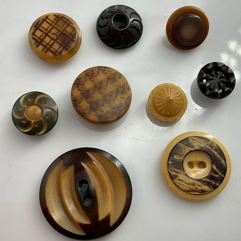 Large Antique Buttons - Etsy