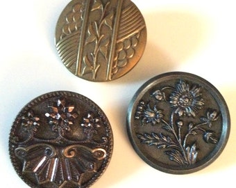 Large Antique Buttons - Etsy
