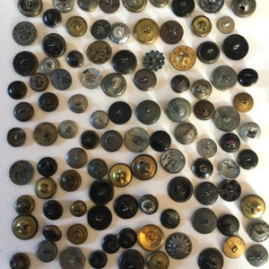 Lot 100 Antique Small Metal Buttons Old Variety Tints Flowers | Etsy