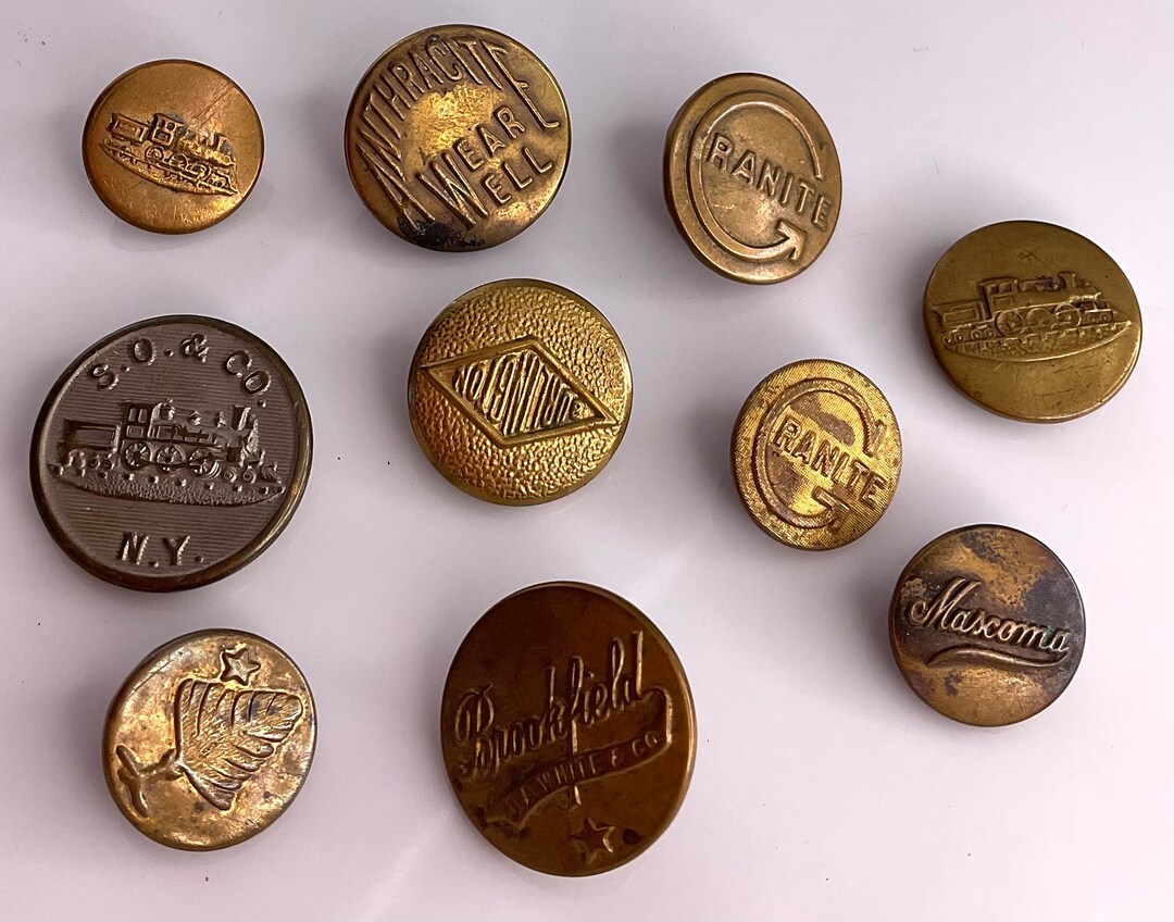 Lot 10 Old Work Clothes Overalls Antique Buttons Verbal - Etsy