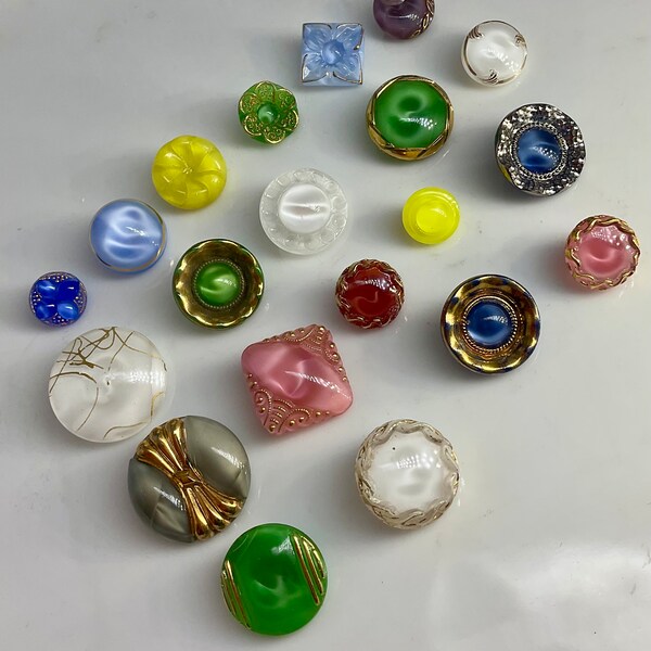 Glass Buttons - Etsy