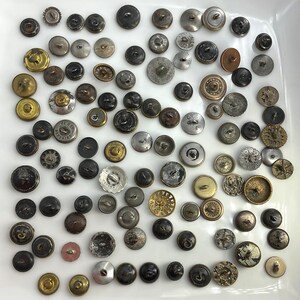 Lot 100 Antique Small Metal Buttons Old Variety Tints Flowers - Etsy