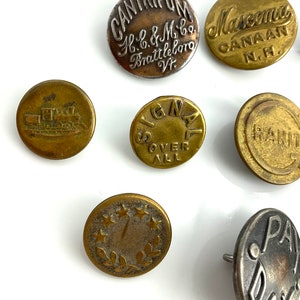 Lot 10 Old Work Clothes Overalls Antique Buttons Verbal - Etsy