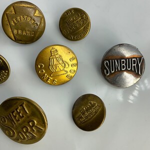 Lot 10 Old Work Clothes Overalls Antique Buttons Variety Verbal ...