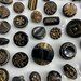Lot 75 Antique Black Glass Gold Luster Outline Antique Buttons - Etsy