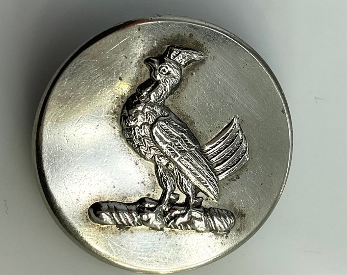Antique British Livery Button Exotic Bird Seligman Bowe Backmark Old - Etsy