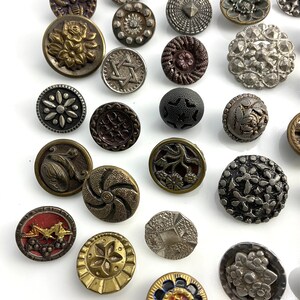 Lot 100 Antique Small Metal Buttons Old Variety Tints Flowers - Etsy
