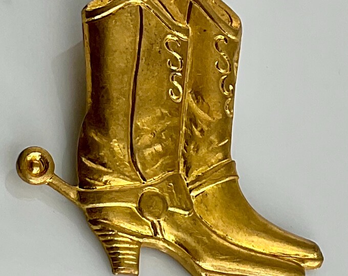Large Cowboy Boots Spur Metal Realistic Shape Vintage Novelty Button - Etsy