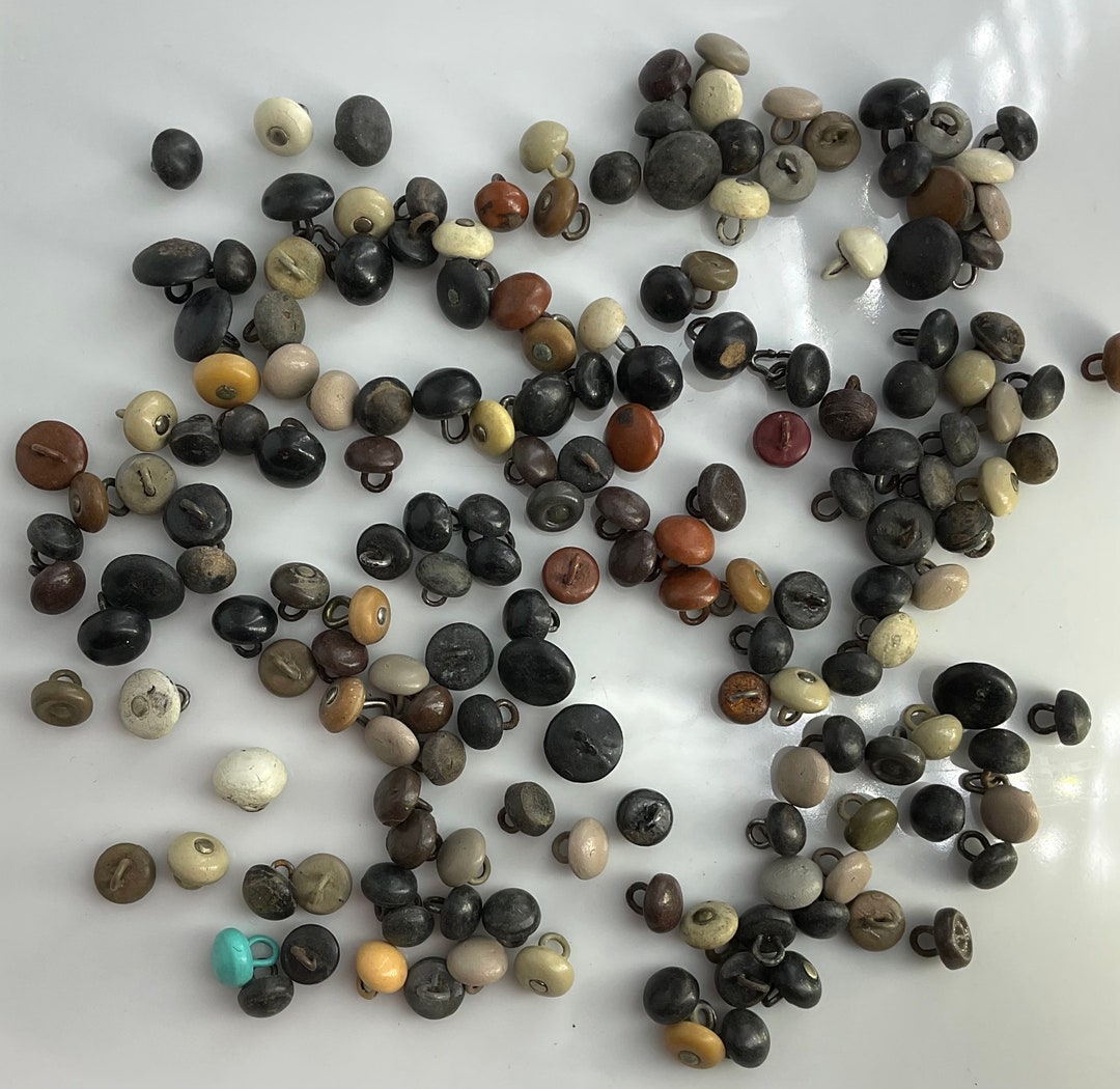 Lot 172 Antique Shoe Buttons Old Original for Crafts Teddy Bear Eyes - Etsy