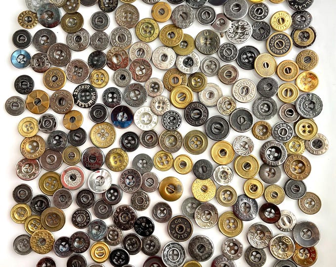 Bulk Lot 180 Old Work Clothes Overalls Suspenders Vintage Buttons Small ...