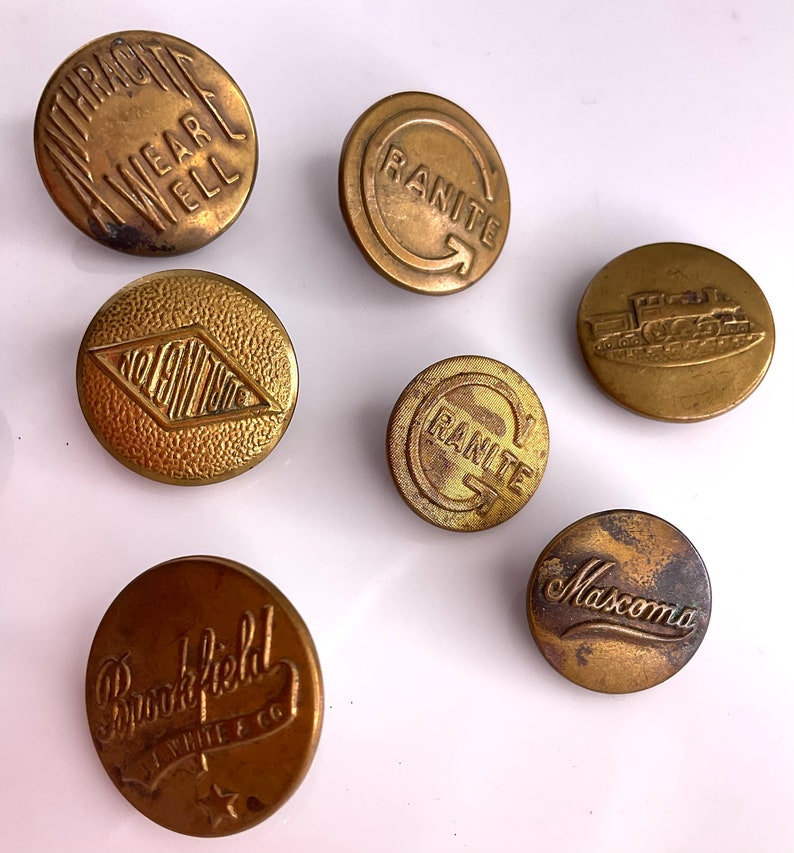 Lot 10 Old Work Clothes Overalls Antique Buttons Verbal - Etsy