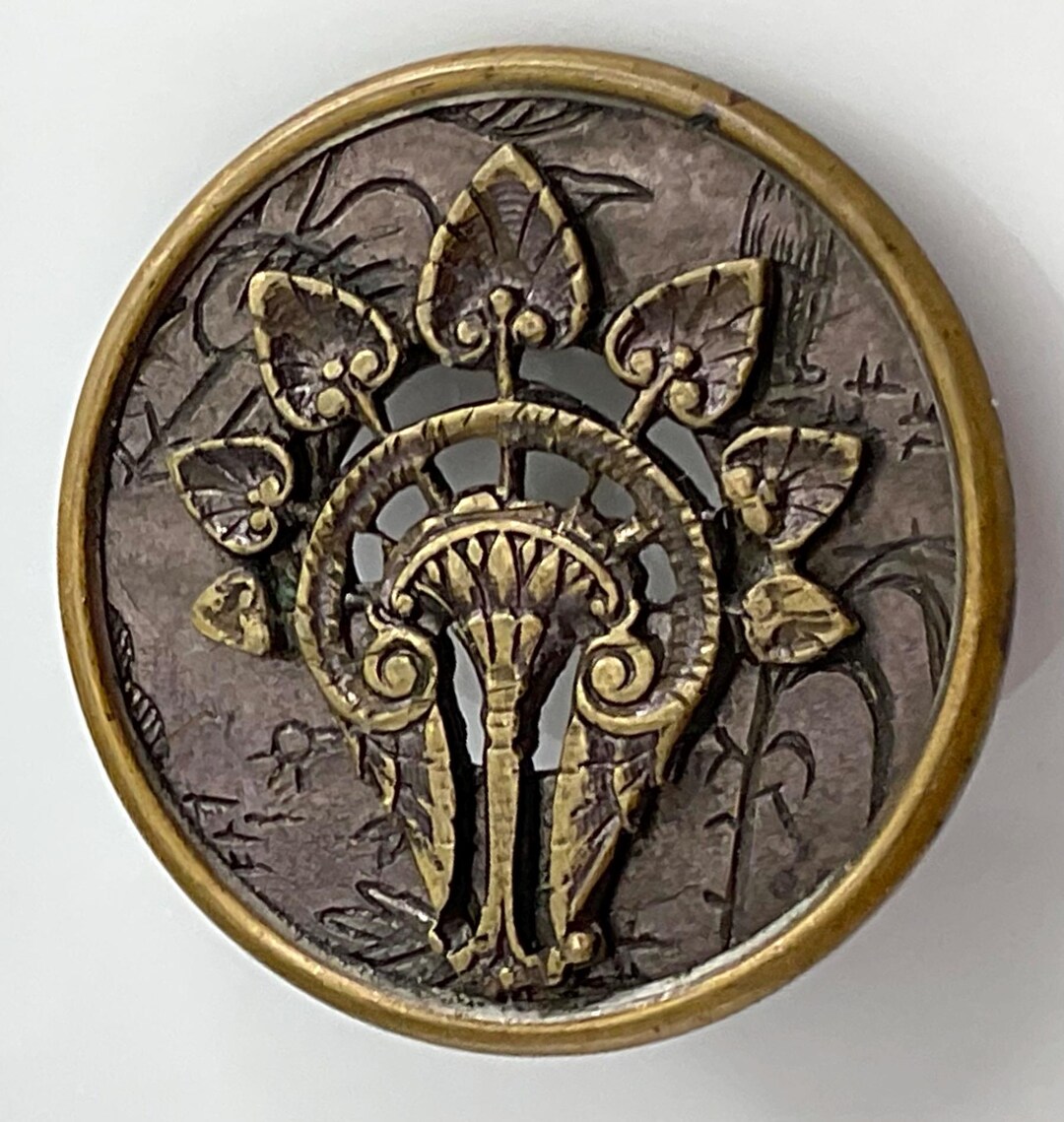 Medium Antique Ornate Hair Comb Accessory Pierced Metal Wallpaper ...