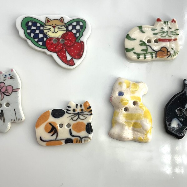 Cat Buttons - Etsy