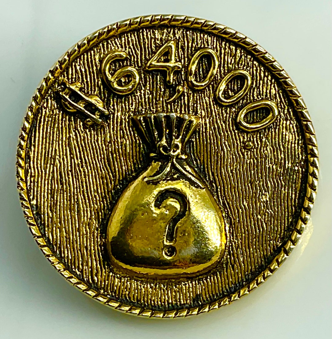 Large Game Show Money Bag Sack Metal Picture Button 64000 - Etsy