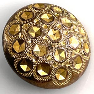 Unusual Medium Size Antique Gilt Antique Button Old Victorian Robinson ...