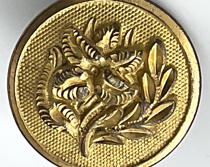 Antique Golden Age Benedict Burnham Medium Flower Button Old Backmark ...
