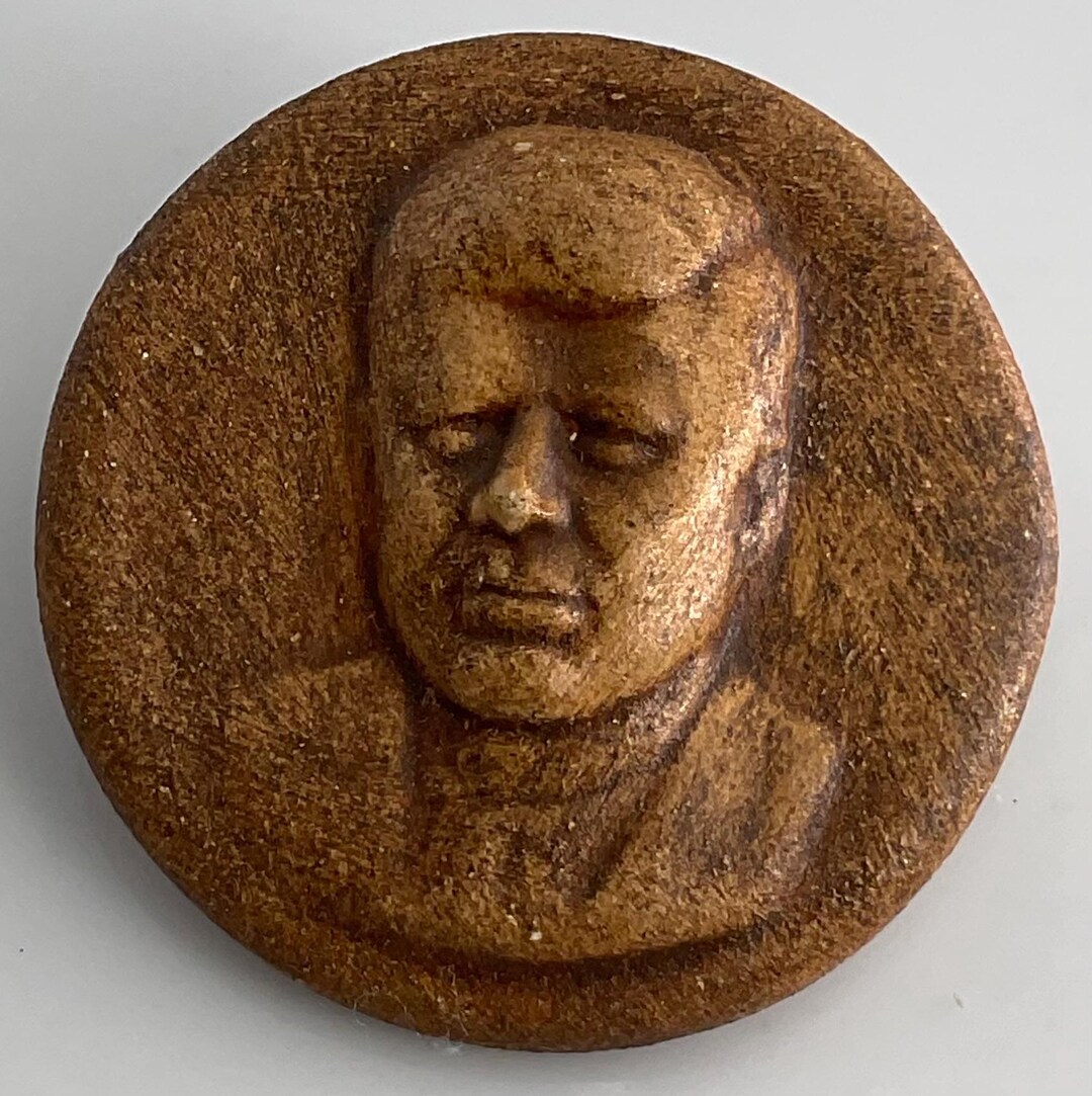 JFK President Kennedy Portrait Studio Button Medium Vintage - Etsy