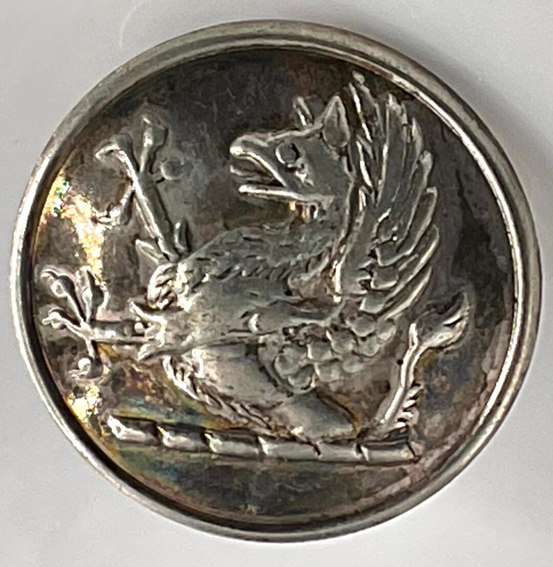 Antique British Livery Button Fabulous Creature Firmin Backmark Old - Etsy