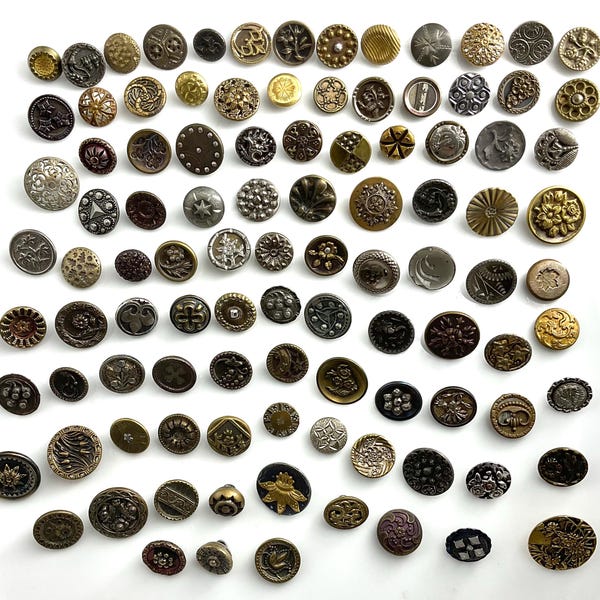 Metal Buttons - Etsy