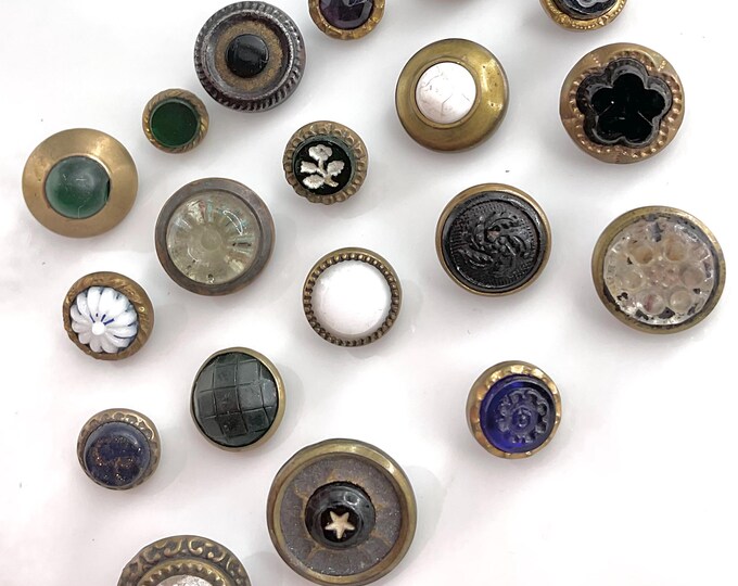 Lot 20 Antique China Stencil Buttons Variety Colors Patterns Old ...