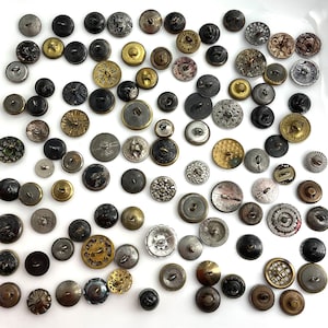 Lot 100 Antique Small Metal Buttons Old Variety Tints Flowers - Etsy
