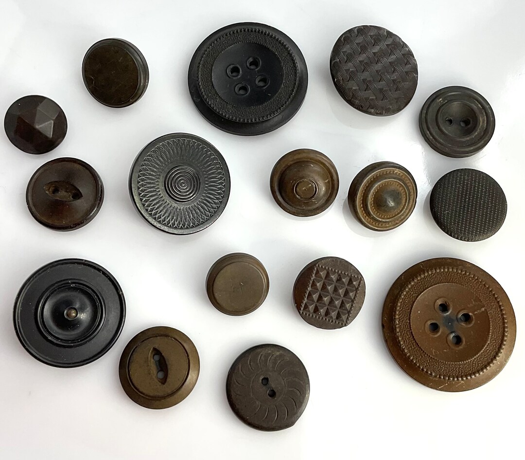 Lote de 16 botones antiguos de goma dura Goodyear Backmarks - Etsy España