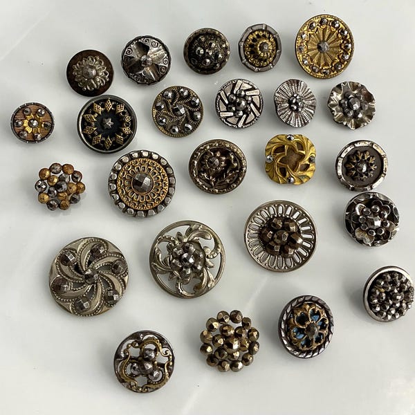 Cut Steel Buttons - Etsy